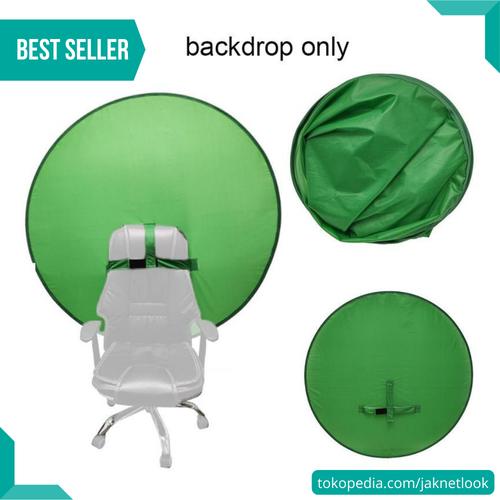 Jual Backdrop Background Green Screen tempel Kursi Meeting Online ...