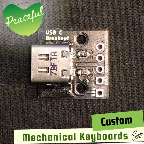 Jual USB Type C Breakout Female to DIP PCB Daughter Board for Keyboard ...