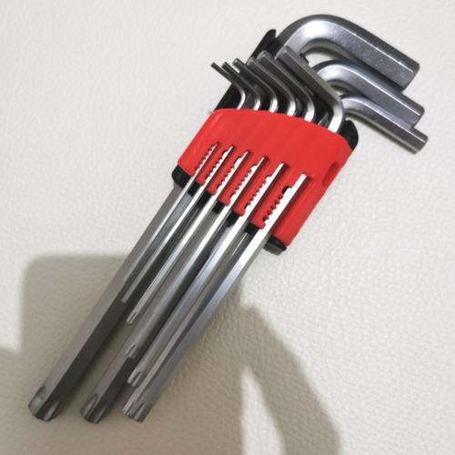 Jual KUNCI L DAN KUNCI BINTANG HEX KEY WRENCH MODEL PANJANG 9 PCS ...