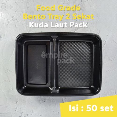 Jual Bento Box 2 Sekat / Tray Bento / Mika Bento Tray/ Lunch Box isi 50 ...