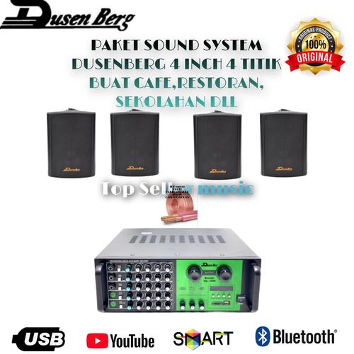 Jual PAKET SOUND SYSTEM DUSENBERG SPEAKER 4INCH 4BUAH AMPLIFIER CAFE ...
