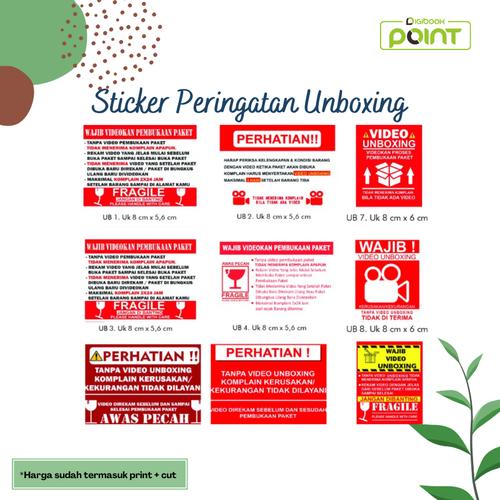 Jual Stiker Unboxing- Label Unboxing- Peringatan Unboxing|Stiker Chromo ...