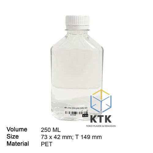 Jual Botol Plastik Ciu 250 ML [10 pcs] Botol Minuman Kopi Gepeng Unik ...
