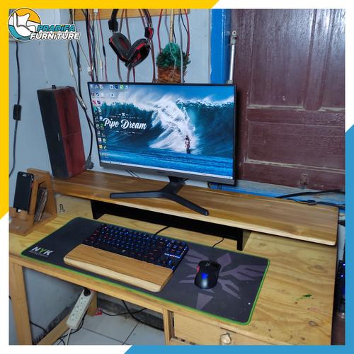 Jual Stand monitor kayu jati - dudukan monitor - monitor stand kaki ...