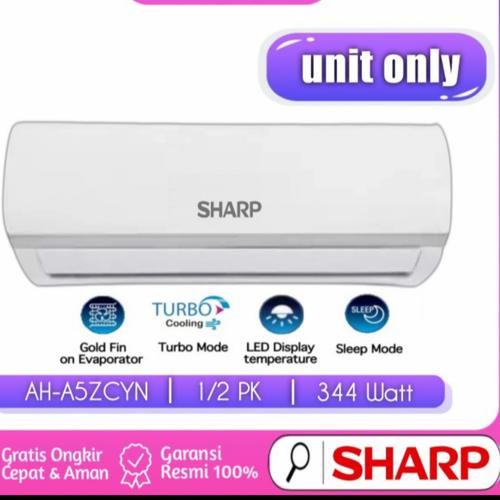 Jual NEW!!!AC SHARP AH-A5ZCY AC SPLIT SETENGAH PK unit only - Kota ...
