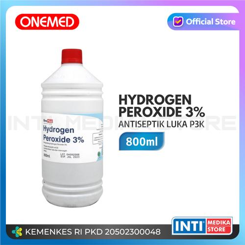 Jual ONEMED - H2O2 Hydrogen Peroxide 3% 800 ml | Antiseptik Luka P3K ...