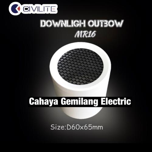 Jual Kap lampu outbow civilite cvl-887r nempel mr16 spot honey comb ...