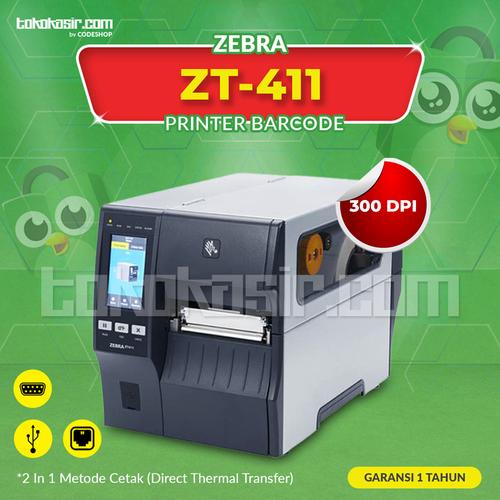 Jual Printer Barcode Industrial ZEBRA ZT411 Cetak Resi 300 DPI USB LAN ...