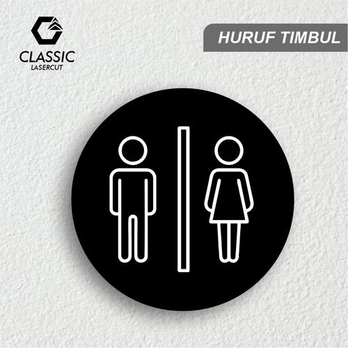 Jual Sign Board Toilet Akrilik Huruf Timbul / Signange Toilet Acrylic ...