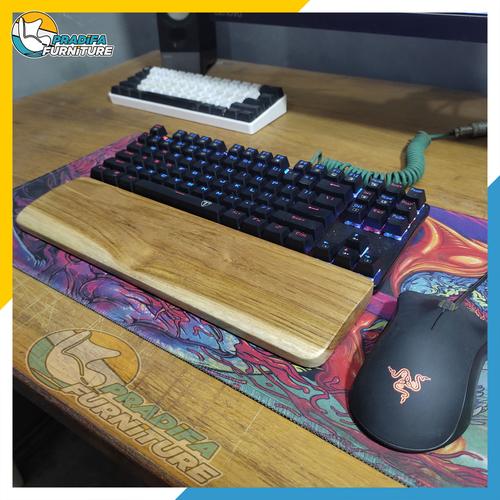 Jual Wrist rest keyboard kayu solid - size 80% TKL wrist pad - Motif ...