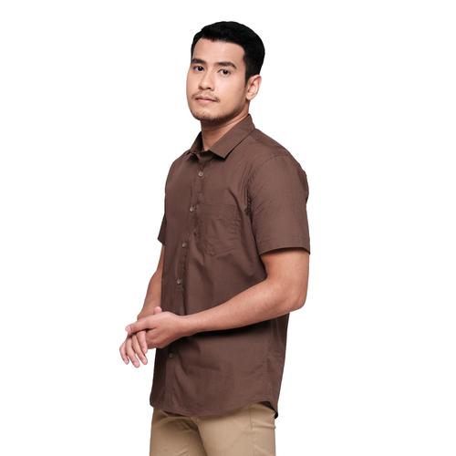 Jual MOC Kemeja Lengan Pendek Pria PEDRIC-LIGHT BROWN - M - Kab ...