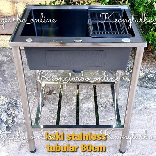 Jual Sink table bak cuci piring portable single bowl 6045p black ...