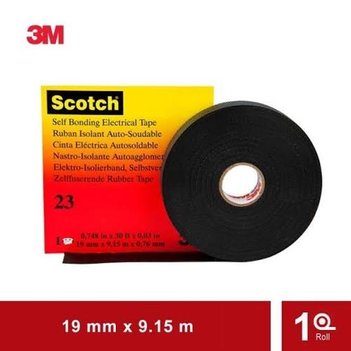 Jual Isolasi 3M Scotch 23 Rubber Tape Isolasi Listrik Hitam Karet 3M ...