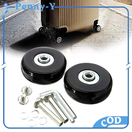 Jual 2pcs Roda Koper Pengganti 40 45 50mm Karet Replacement Luggage ...