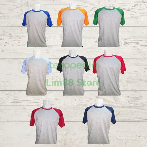 Jual Kaos Raglan Lengan Pendek / Kaos Raglan Polos / Kaos Oblong ...