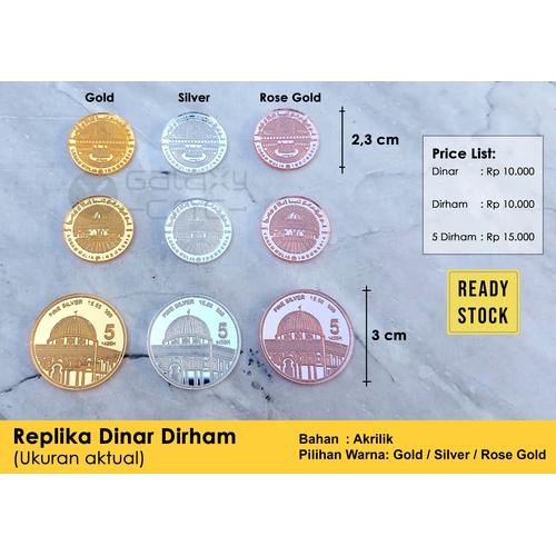 Jual Replika Dinar Dirham - Dekorasi mahar - Ready Stock - Gold, 5 ...
