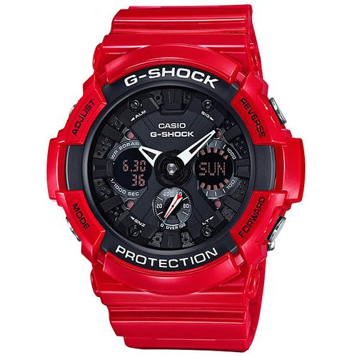Jual Casio G-Shock GA-201RD-4ADR Black Dial Amber LED Red Resin Strap ...