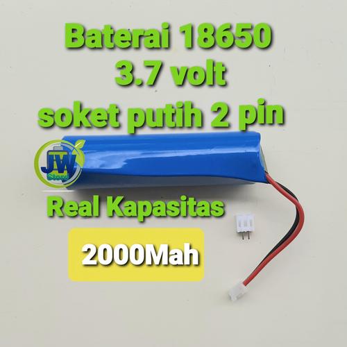 Jual baterai cas 18650 3.7volt + BMS proteksi.100%Real kapasitas ...