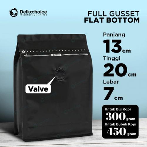 Jual PLASTIK BUNGKUS KEMASAN BIJI KOPI 250G HITAM FULL GUSSET VALVE - Jakarta Pusat - Packaging ...