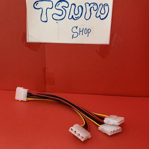Jual Kabel Molex 4 PIN Male to 3 Molex 4 PIN Female Splitter ATA 4PIN ...