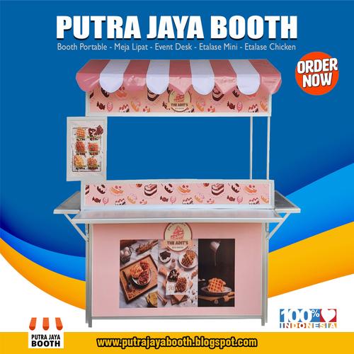 Jual Booth Portable | Meja Lipat | Event Desk Full Asesoris dan Stiker ...