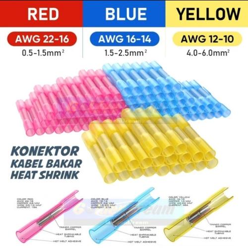 Jual konektor kabel bakar penyambung kabel heat shrink isolasi bakar ...