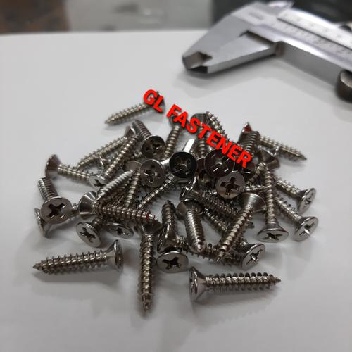 Jual Skrup FAB Stainless 8 x 3/4 / Tapping Screw Flat Head / FH / SS304 ...