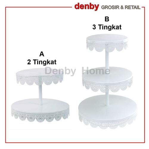 Promo Rak Stand Display Tempat Kue Cupcake tier tingkat susun - A. 2 ...
