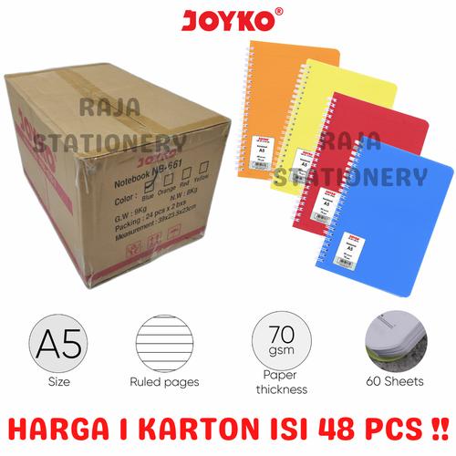 Jual JOYKO NOTEBOOK A5 SPIRAL BUKU TULIS JOYKO A5 CATATAN NB-661 [48PCS ...