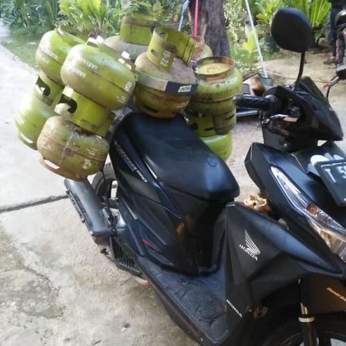 Jual keranjang gas besi tabung gas 3kg dan galon untuk motor - uk motor ...