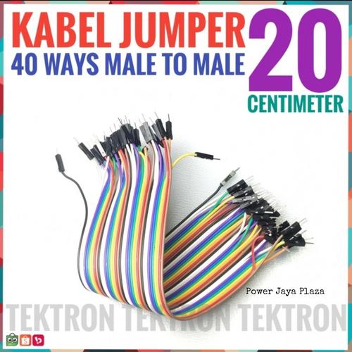 Jual Kabel pelangi jumper 40 ways Male to Male 20cm cable Arduino 40pin ...