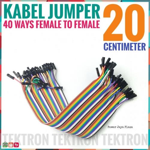 Jual Kabel pelangi jumper 40 ways Female to Female 20cm cable Arduino ...