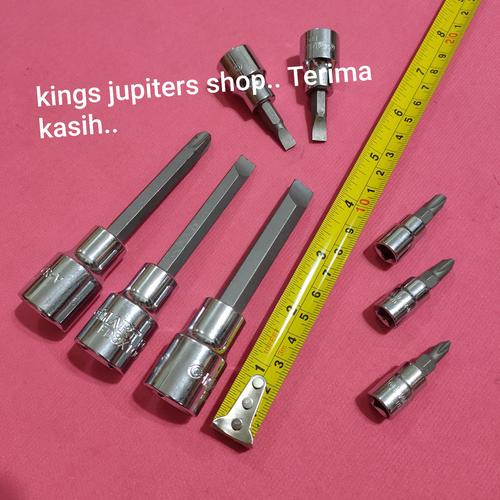 Jual 1/4dr 3/8dr 1/2dr MATA OBENG SOK PH1 PH2 PH3 PH4 PLUS MIN SHORT ...