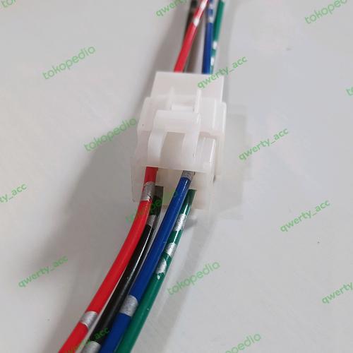 Jual 1 Pasang Socket Soket 4 Pin Male Female Besar 6.3 + Kabel Bintik 1 ...
