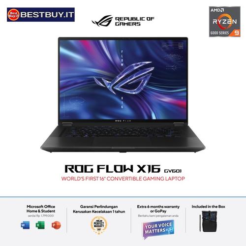 Jual ASUS ROG Flow X16 GV601RM R9-6900HS 16GB 1TB RTX 3060 16" QHD W11 ...