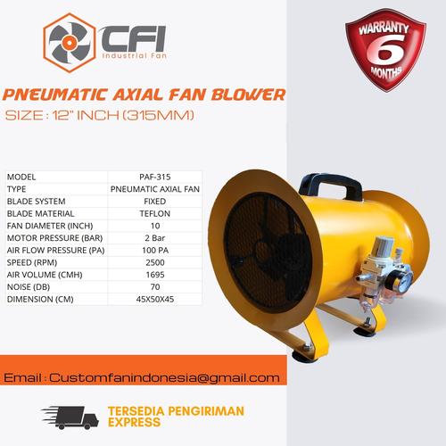 Jual 12" Pneumatic Axial Fan Blower/Portable Pneumatic Fan/Compressor ...