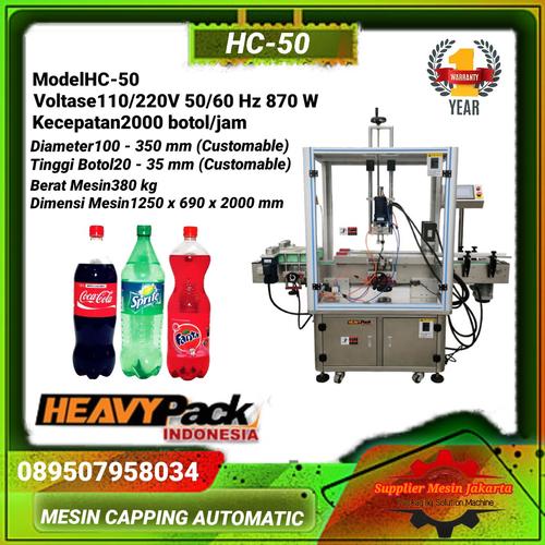 Jual Mesin Capping / Penutup Botol Plastik Automatic Hc-50 Heavypack ...