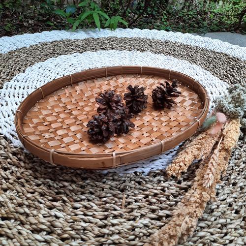 Jual Piring Bambu / Piring Anyaman Bambu / Wadah Anyaman Bambu - Bulat ...