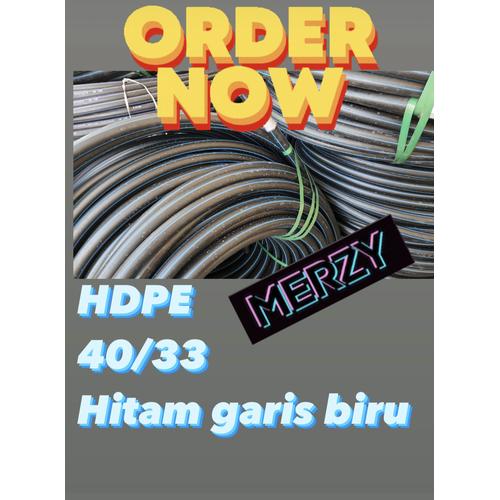 Jual Pipa Hdpe subduct hitam garis biru 40/33 1 roll 200mtr 40/34 - 40/ ...