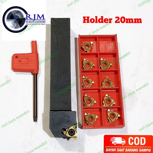 Jual Pahat bubut. Holder drat luar SER2020k16 set insert ulir AG60. 0.5 ...