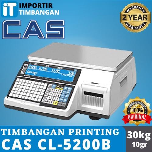 Jual Timbangan Digital CAS CL 5200 B Label Print Carrefour Buah Daging ...
