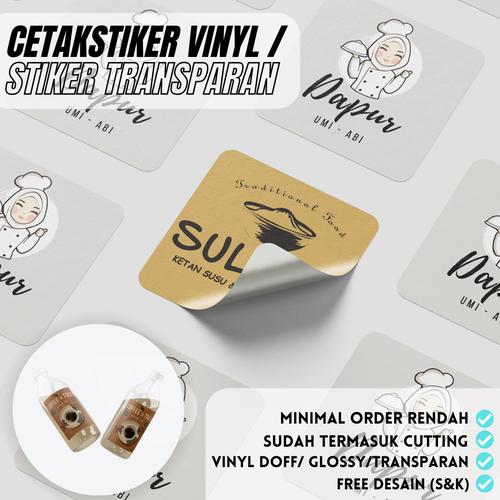 Jual Cetak Stiker Label Vinyl/Transparan - 6x6 bulat/bebas - Kota Bogor ...