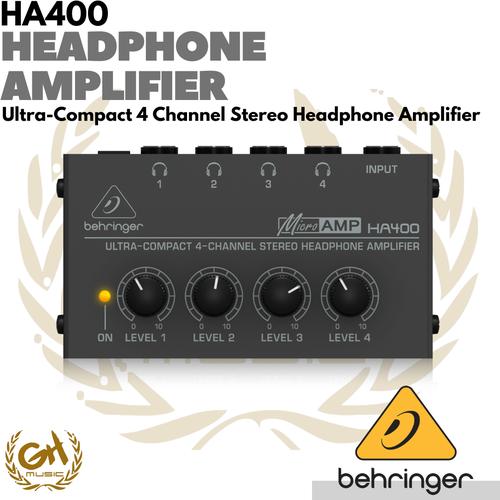 Promo BEHRINGER HA400 Ultra-Compact 4 Channel Stereo Headphone ...