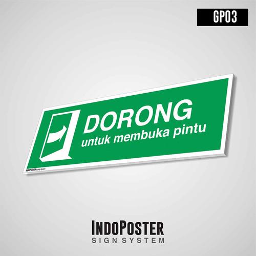 Jual Safety Sign K3 PVC Dorong Untuk Membuka Pintu - S - Kab. Bandung ...