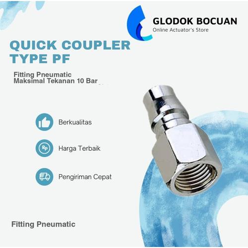 Jual PF AIR QUICK COUPLER MALE CONNECTOR COMPRESSOR DRAT FEMALE TYPE PF ...
