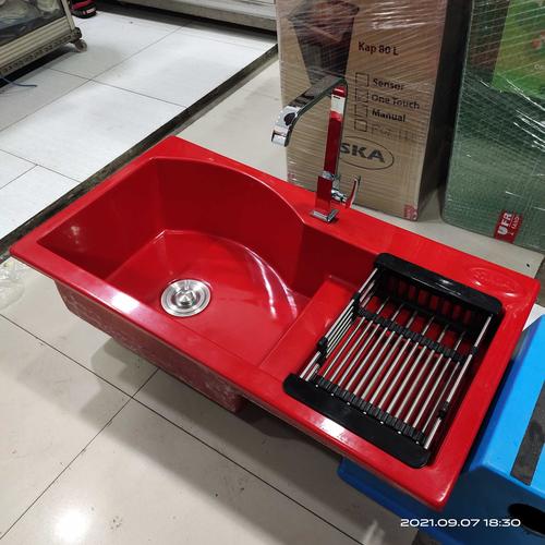 Jual Wastafel Cuci Piring + Kitchen Sink + Bahan Fibreglass - Abu-abu ...