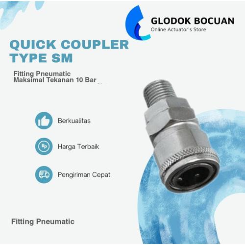 Jual SM AIR QUICK COUPLER FEMALE CONNECTOR COMPRESSOR DRAT MALE TYPE SM ...