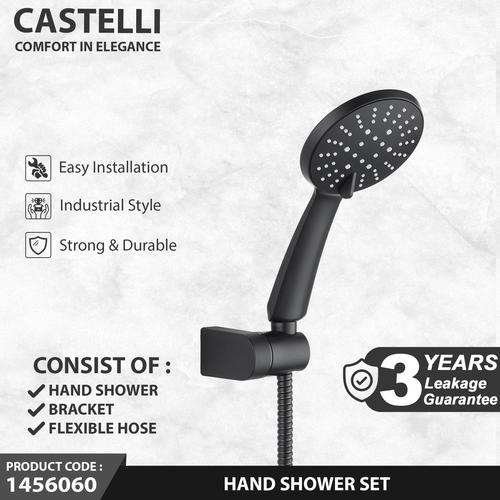 Promo CASTELLI 1456060 Paket Shower Mandi Hand Shower Set Black Series ...