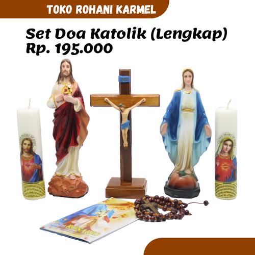 Jual SET DOA KATOLIK LENGKAP / PERLENGKAPAN DOA KATOLIK / PATUNG MARIA ...