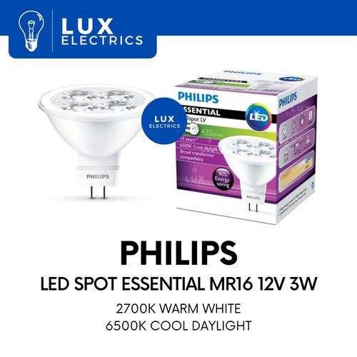 Jual LED Spot Essential MR16 12V 3W PHILIPS Warm White/Putih/Spotlight - Warm White - Kota ...